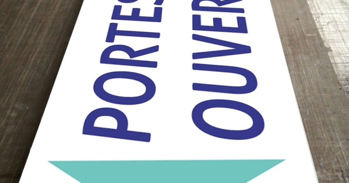 Panneau de fléchage 60 x 20 cm | Alveo-print